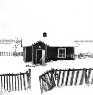 Kringla - staket, vinter, stuga, dåhpe